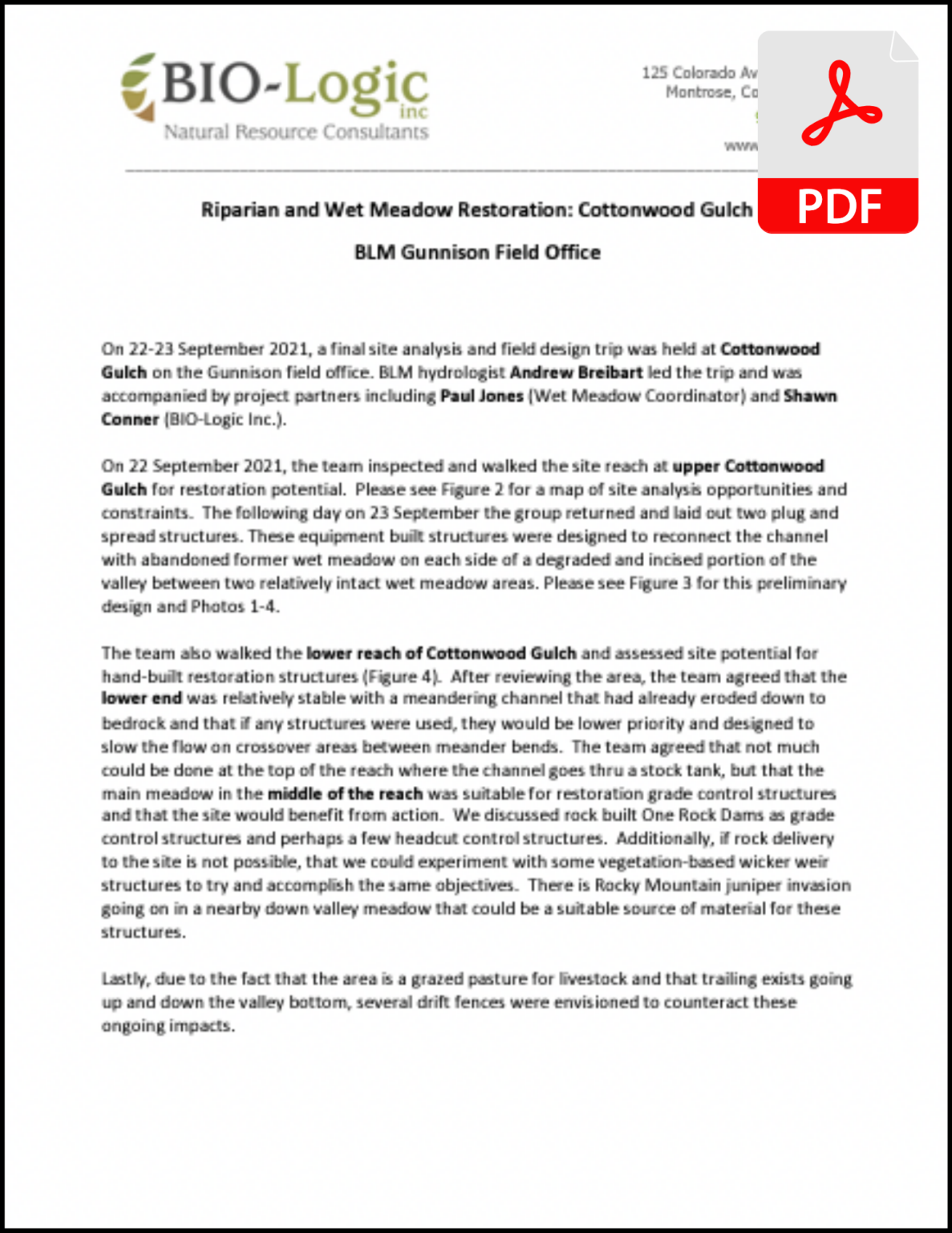 One-Stop-Shop for Zeedyk Resources - IWJV