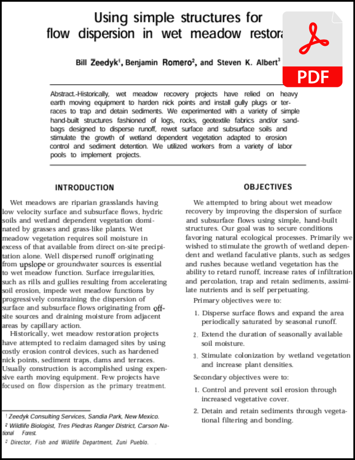 One-Stop-Shop for Zeedyk Resources - IWJV